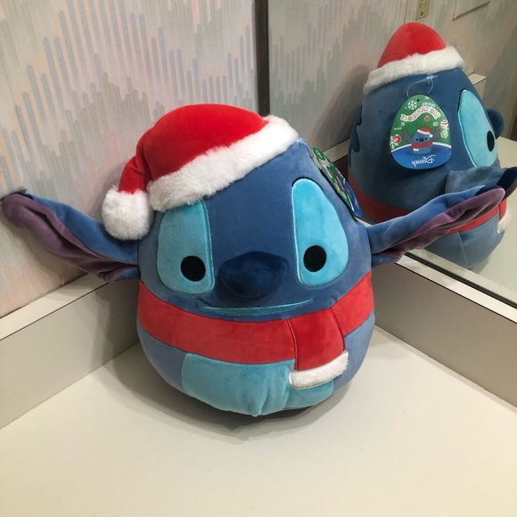 Squishmallows | Toys | Nwt Squishmallows Disney Stitch With Santa Hat ...